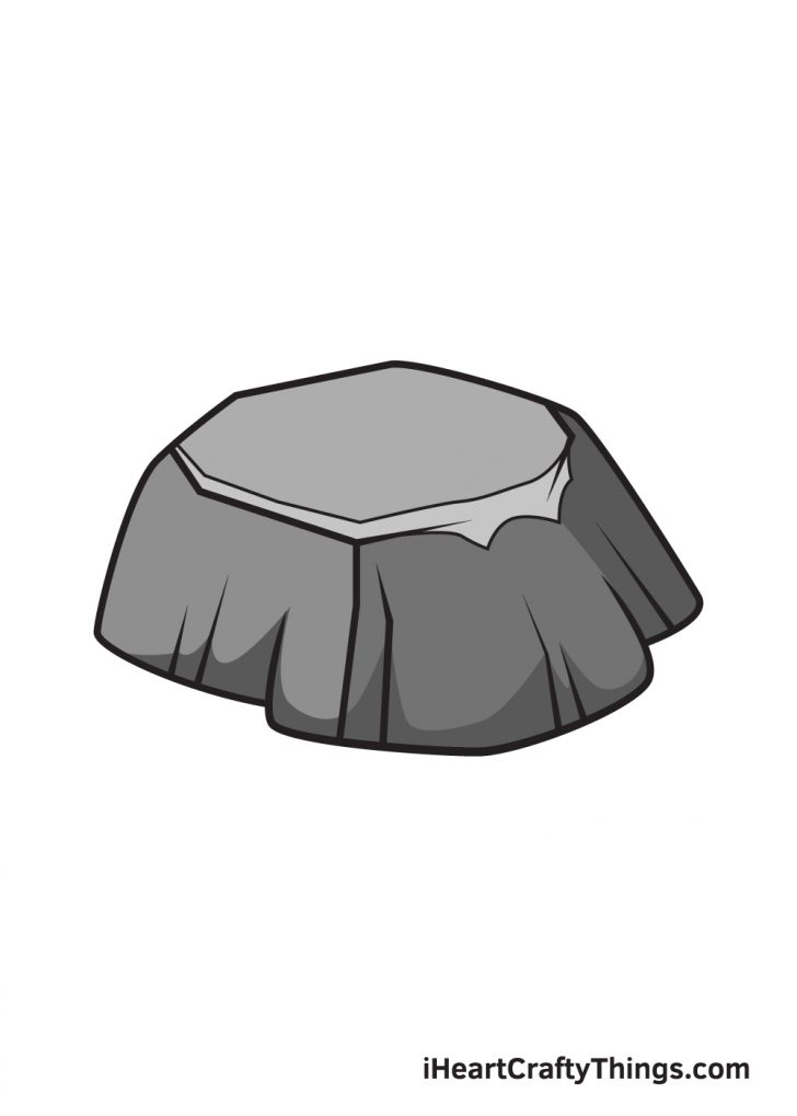 Rock Drawing - How To Draw A Rock Step By Step