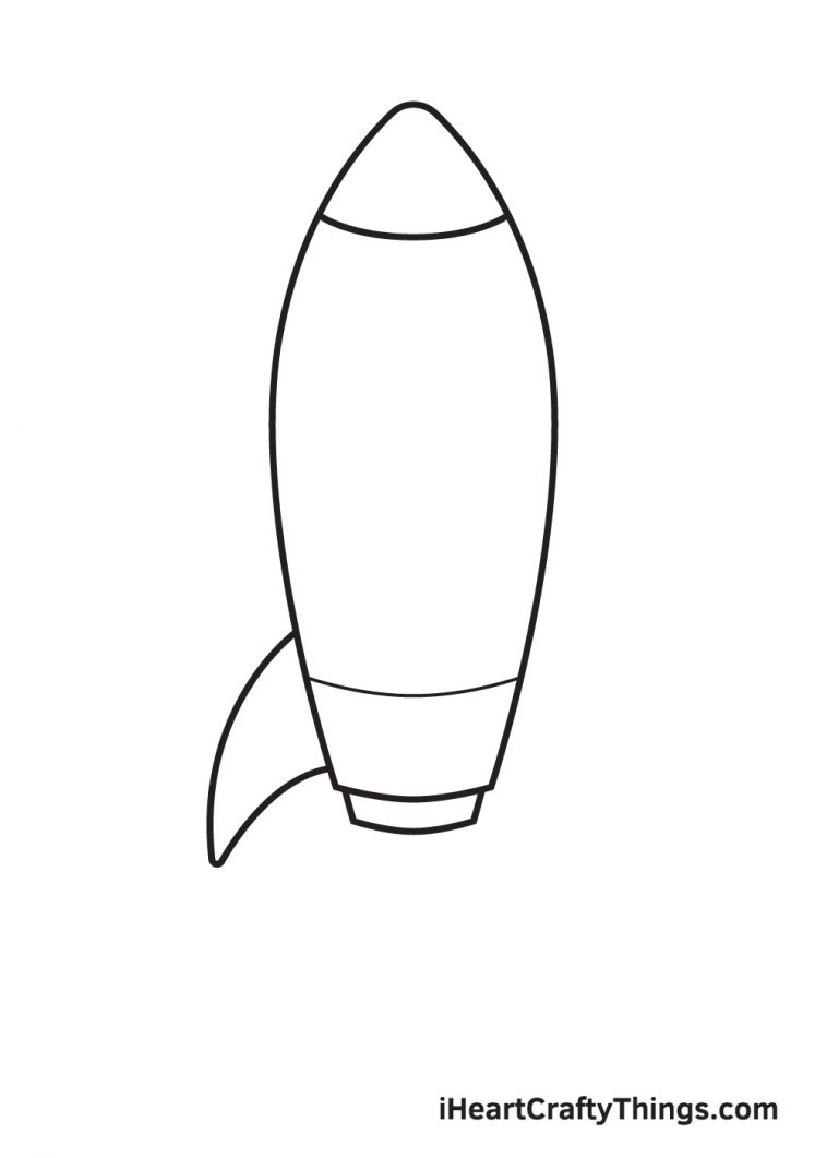 Rocket Drawing - How To Draw A Rocket Step By Step