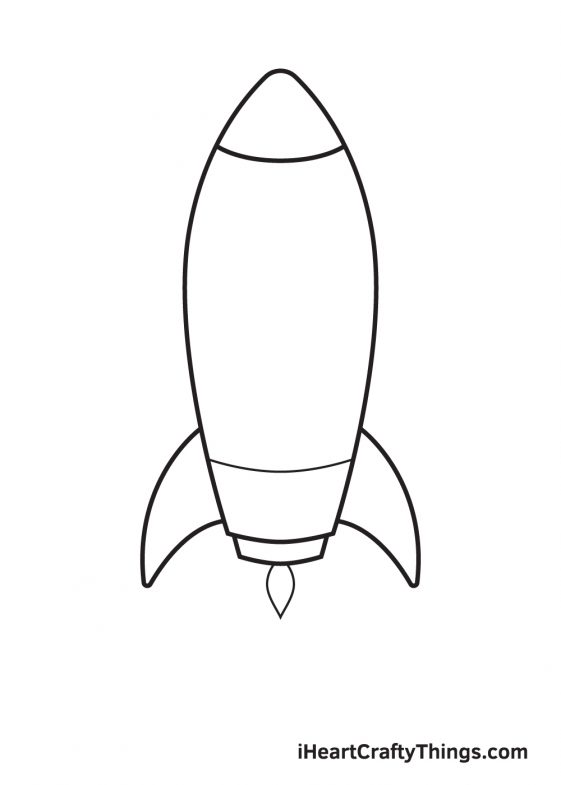 Rocket Drawing - How To Draw A Rocket Step By Step