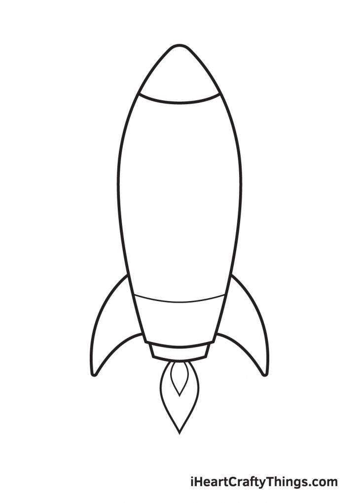 Rocket Drawing - How To Draw A Rocket Step By Step