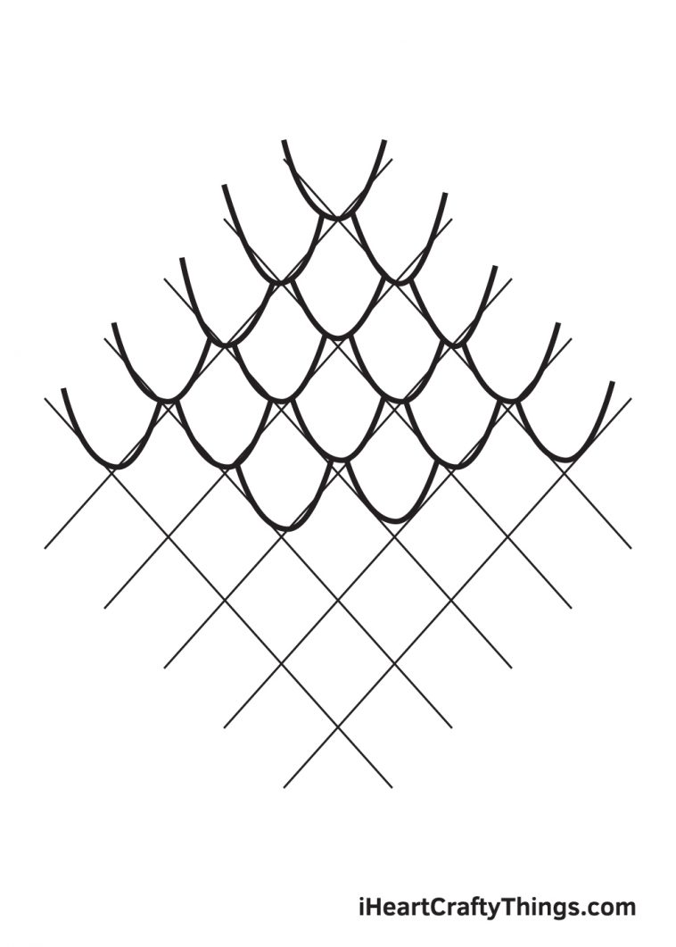 Scales Drawing - How To Draw Scales Step By Step