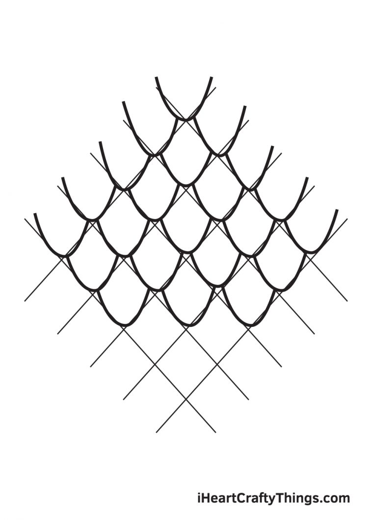 Scales Drawing - How To Draw Scales Step By Step