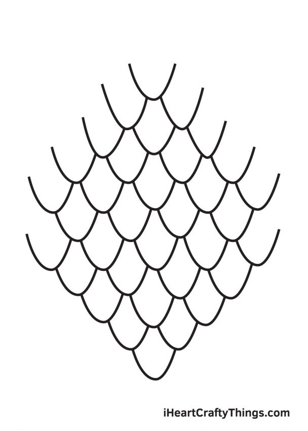 Scales Drawing - How To Draw Scales Step By Step