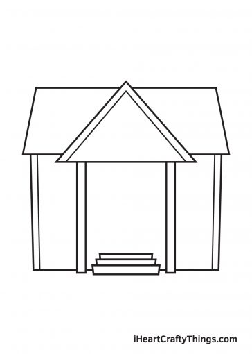 School Drawing - How To Draw A School Step By Step