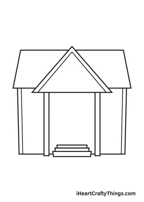 School Drawing - How To Draw A School Step By Step