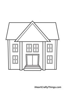 School Drawing - How To Draw A School Step By Step