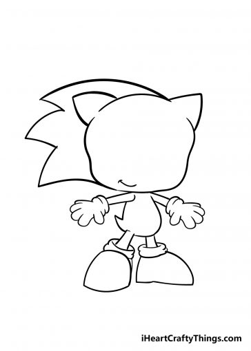 Sonic Drawing - How To Draw Sonic Step By Step