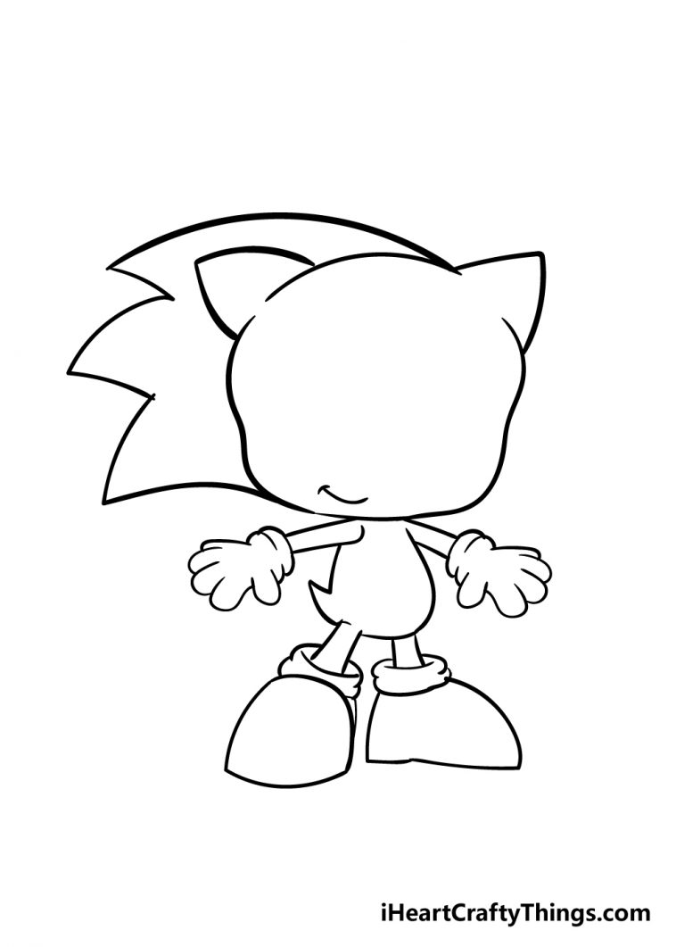 Sonic Drawing - How To Draw Sonic Step By Step
