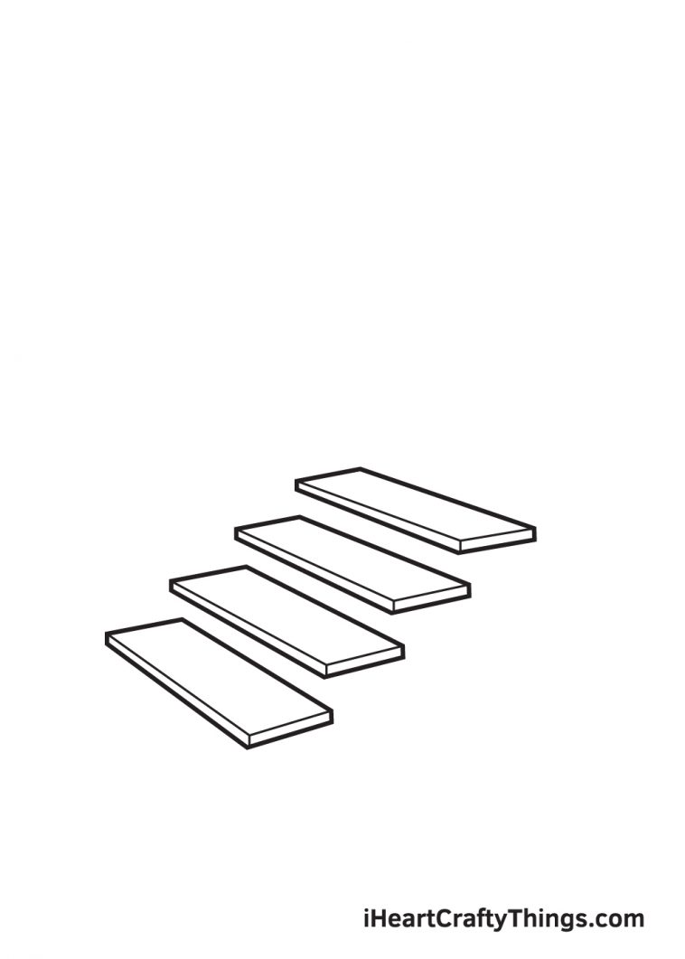 Stairs Drawing - How To Draw Stairs Step By Step
