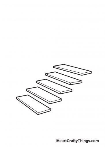 Stairs Drawing - How To Draw Stairs Step By Step