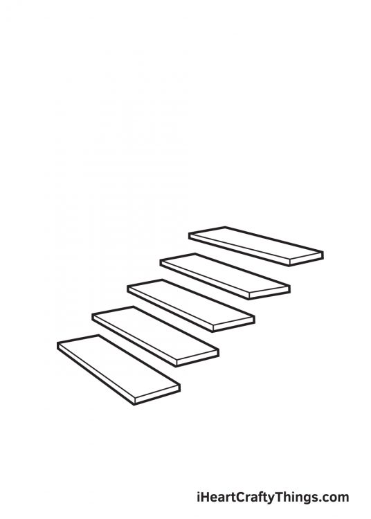 Stairs Drawing - How To Draw Stairs Step By Step