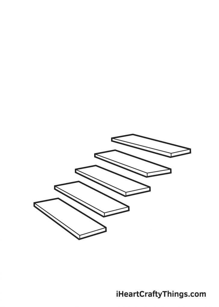 Stairs Drawing - How To Draw Stairs Step By Step
