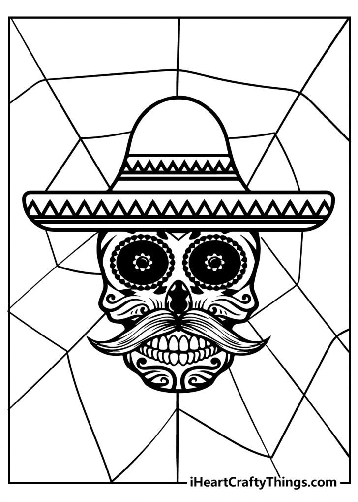 30 Sugar Skull Coloring Pages For Day Of The Dead