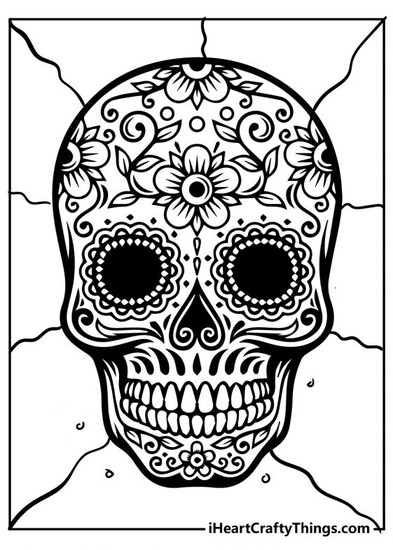 30 Sugar Skull Coloring Pages For Day Of The Dead
