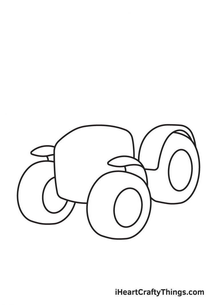Tractor Drawing - How To Draw A Tractor Step By Step