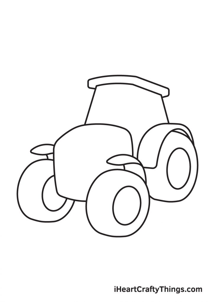 Tractor Drawing - How To Draw A Tractor Step By Step