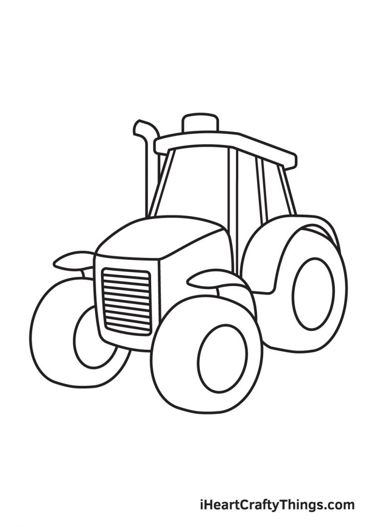 Tractor Drawing - How To Draw A Tractor Step By Step