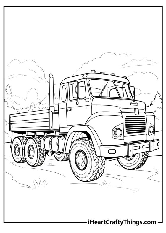 15 Truck Coloring Pages (100% Free Printables)