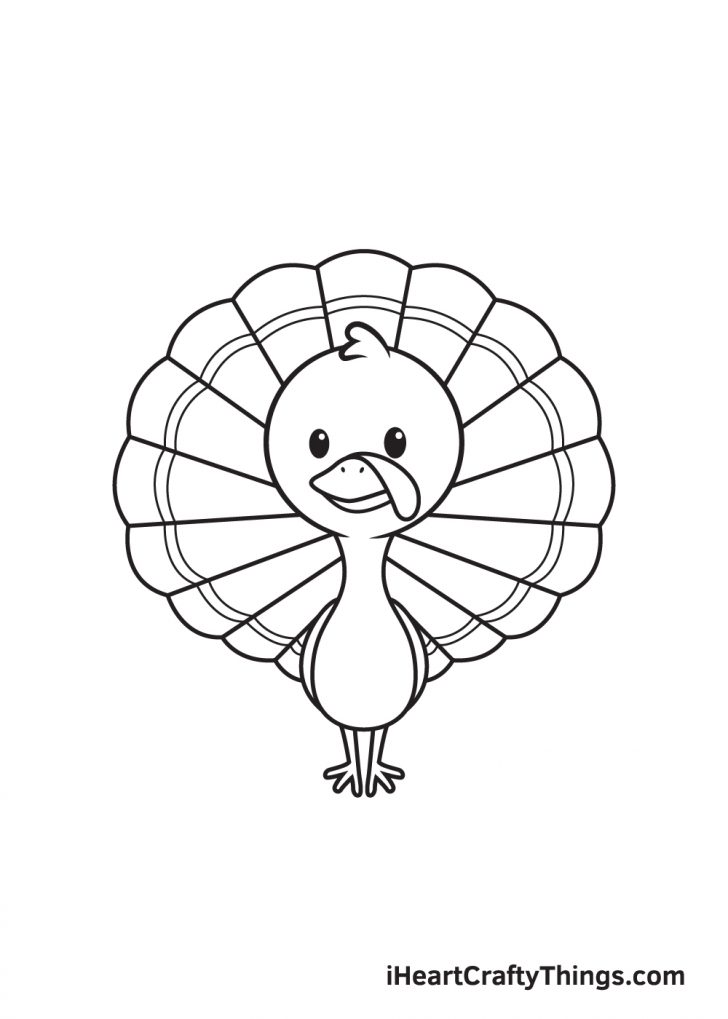 Turkey Drawing - How To Draw A Turkey Step By Step
