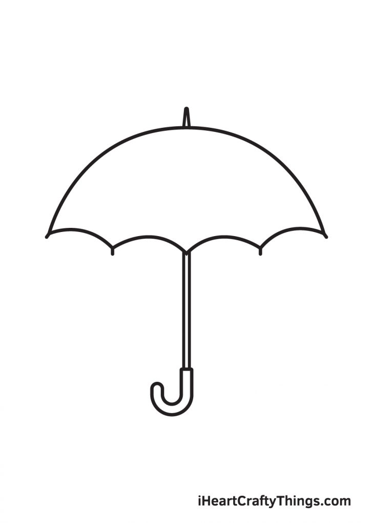 Umbrella Drawing - How To Draw An Umbrella Step By Step
