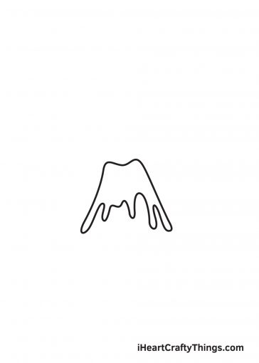 Volcano Drawing - How To Draw A Volcano Step By Step