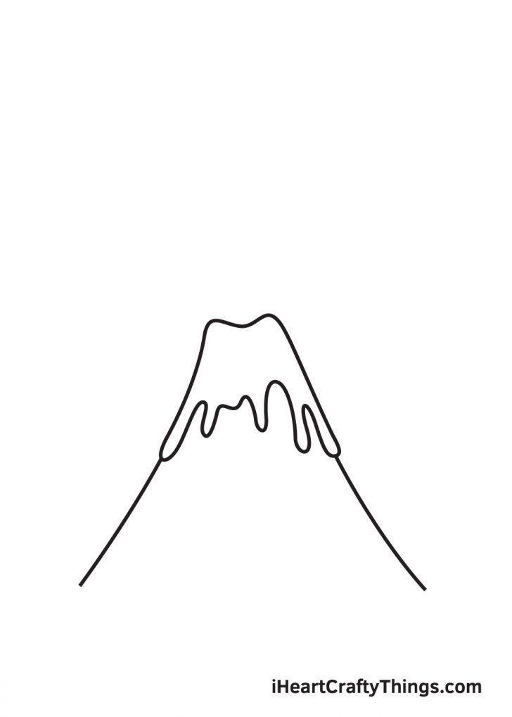 Volcano Drawing - How To Draw A Volcano Step By Step