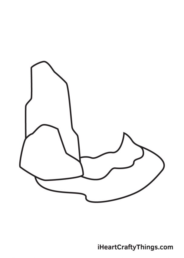 Waterfall Drawing - How To Draw A Waterfall Step By Step