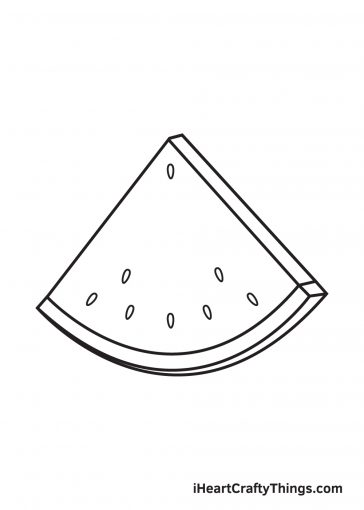 Watermelon Drawing - How To Draw A Watermelon Step By Step