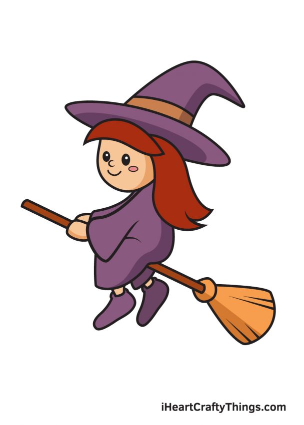 Witch Drawing - How To Draw A Witch Step By Step