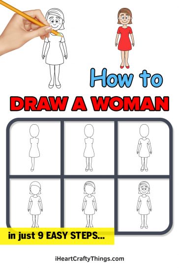 Woman Drawing - How To Draw A Woman Step By Step