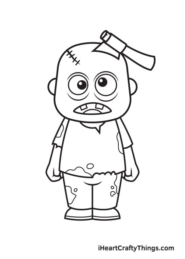 Zombie Drawing - How To Draw A Zombie Step By Step