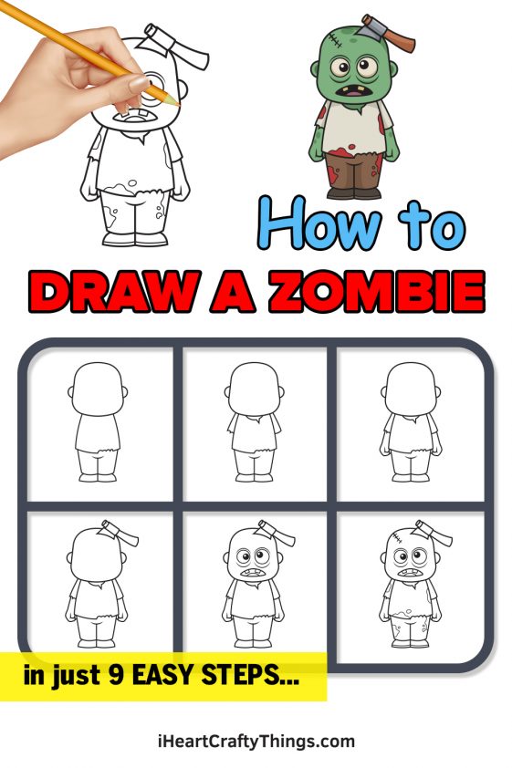 Zombie Drawing - How To Draw A Zombie Step By Step