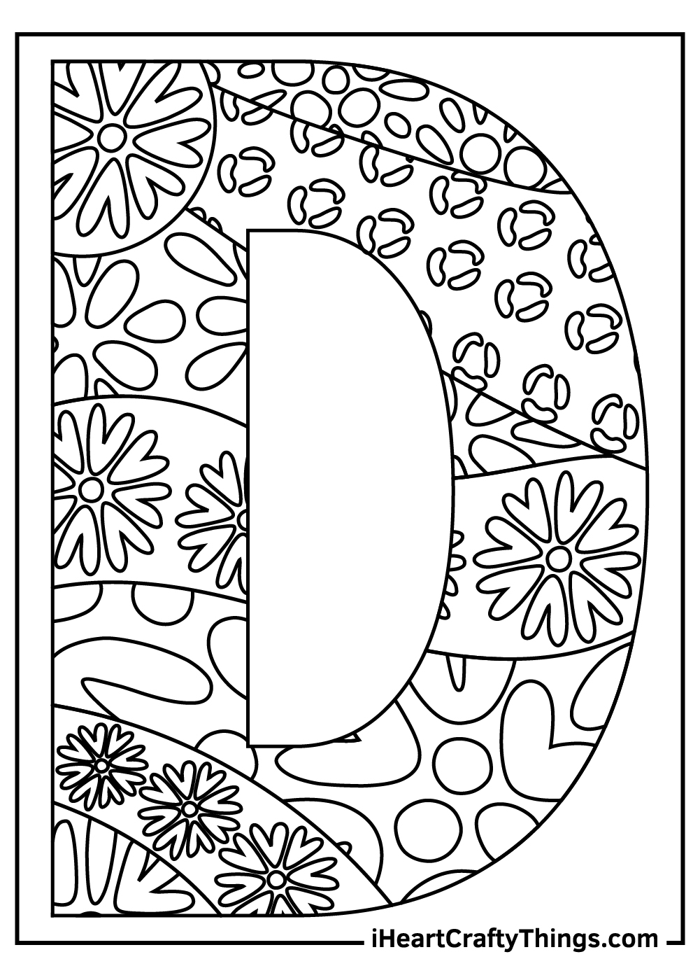 The Letter D Coloring Pages