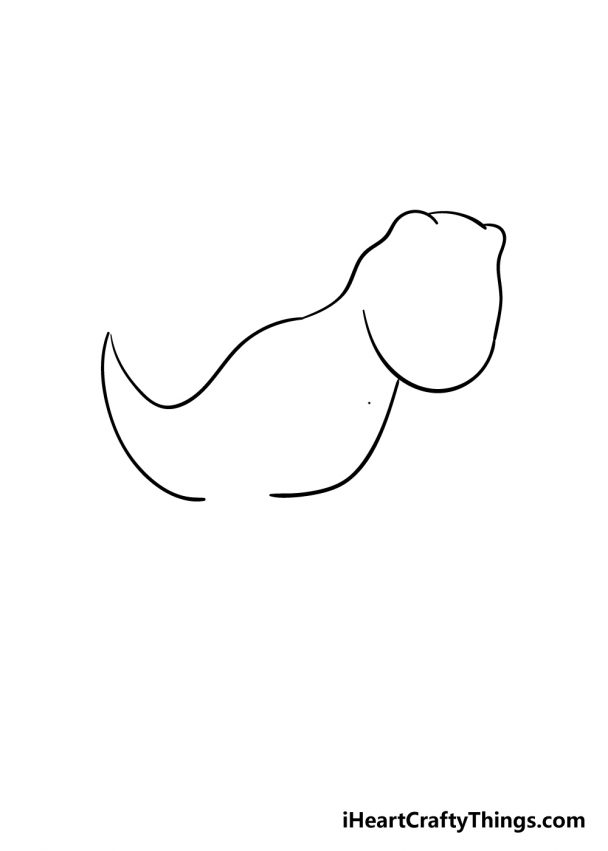 How To Draw T-Rex Step By Step - Easy T-Rex Drawing For Kids