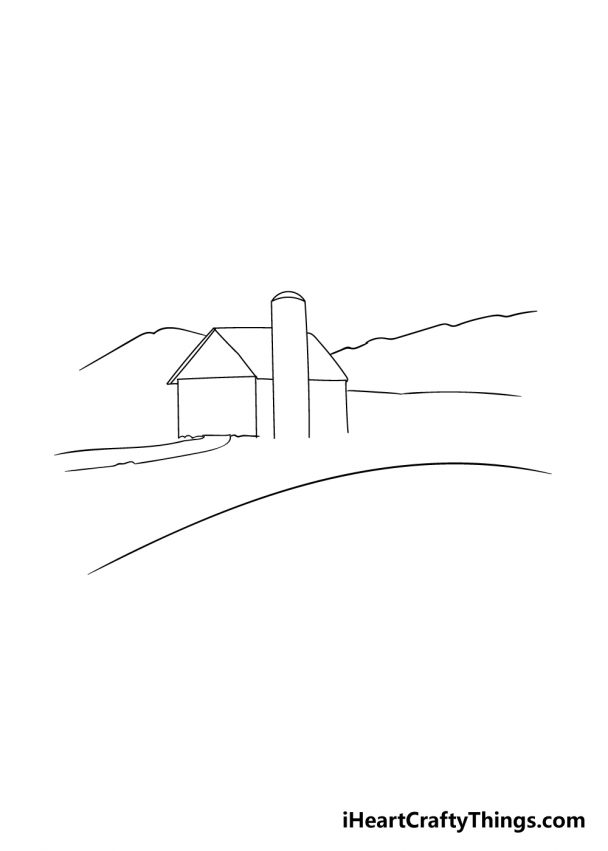 Farm Drawing - How To Draw A Farm Step By Step