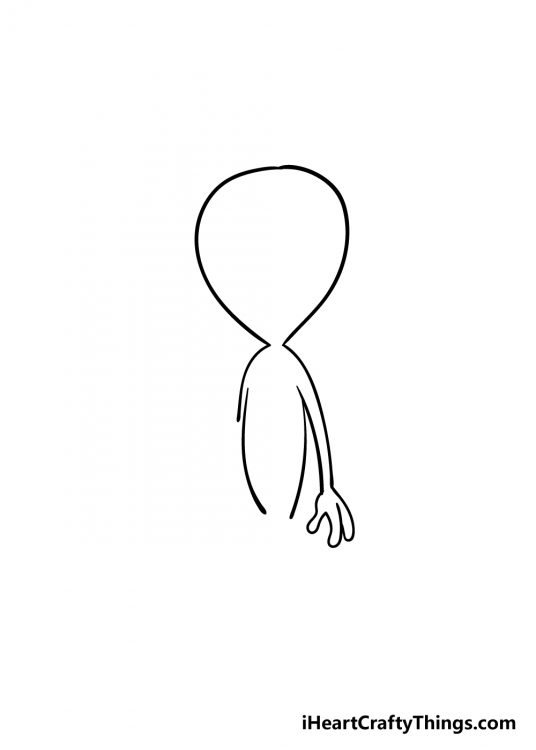 Alien Drawing - How To Draw An Alien Step By Step