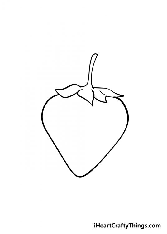Strawberry Drawing - How To Draw A Strawberry Step By Step