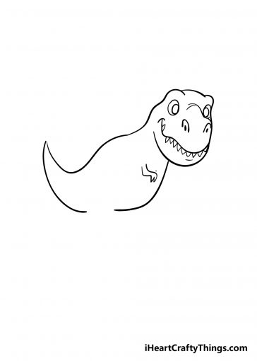 How To Draw T-Rex Step By Step - Easy T-Rex Drawing For Kids