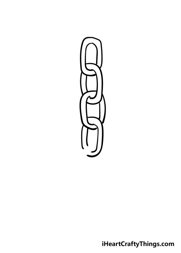 Chains Drawing - How To Draw Chains Step By Step