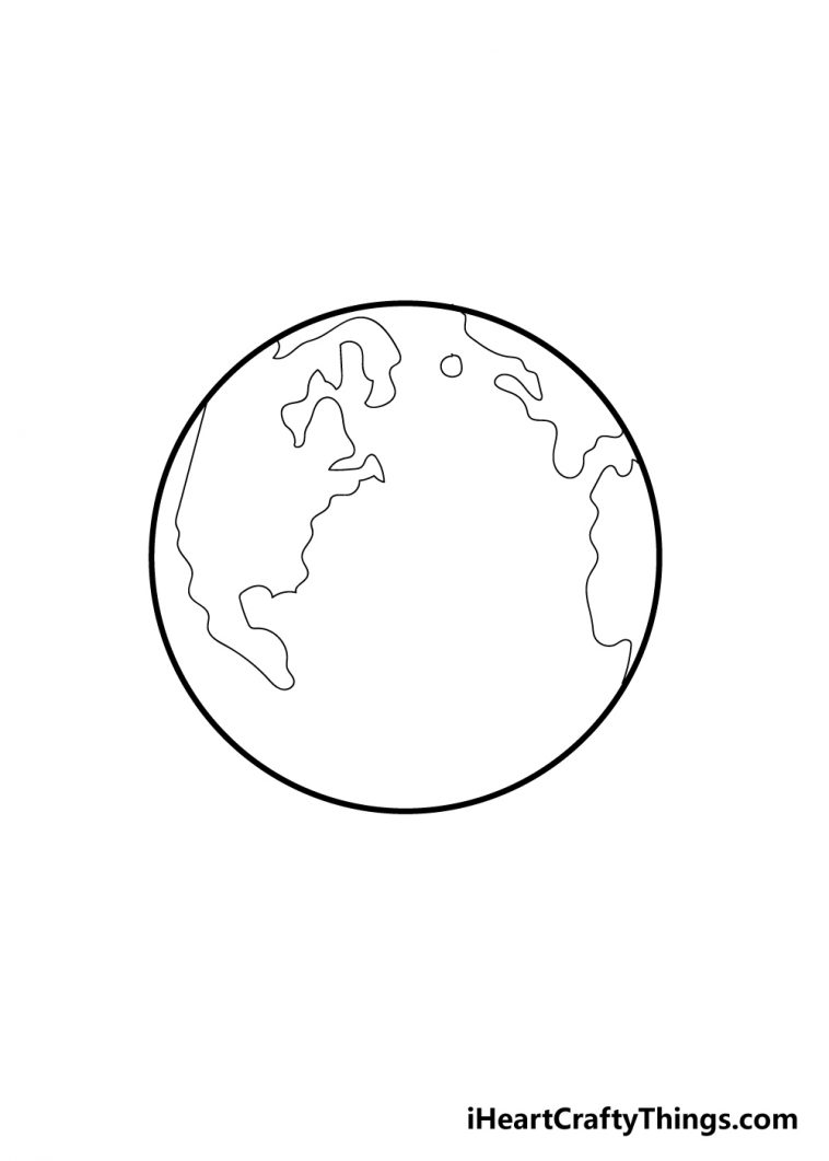 Earth Drawing - How To Draw The Earth Step By Step