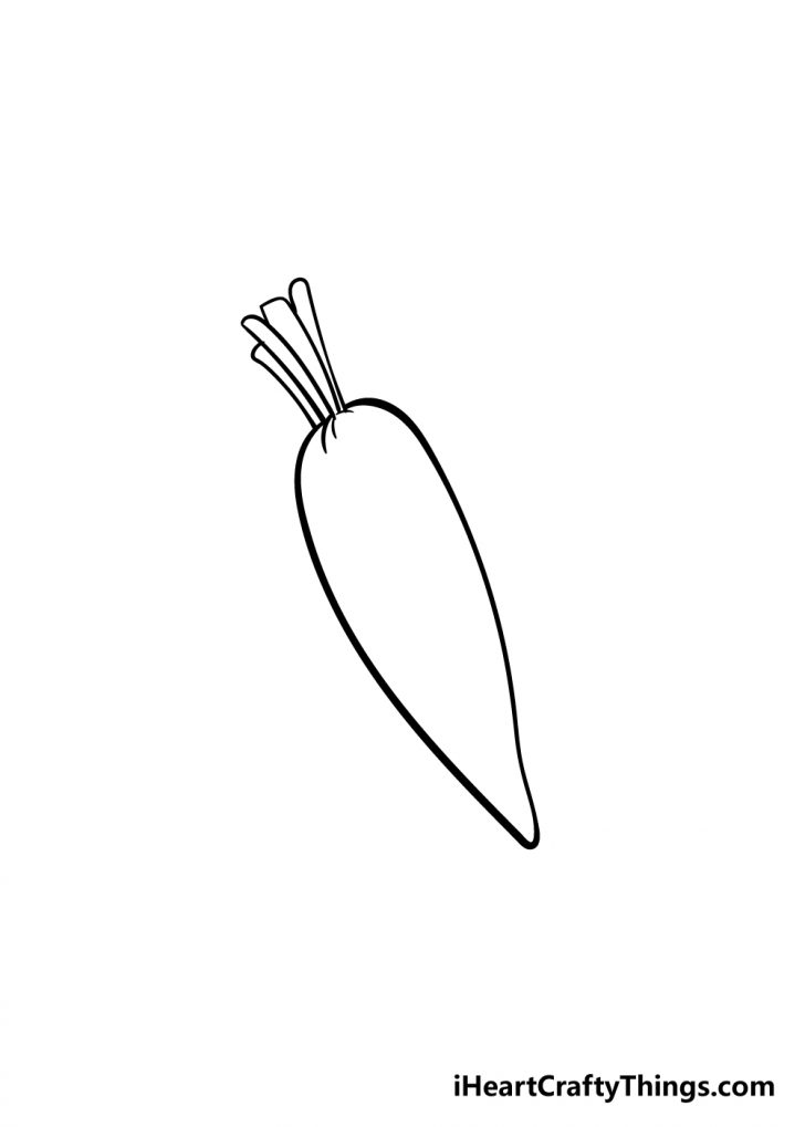 Carrot Drawing - How To Draw A Carrot Step By Step