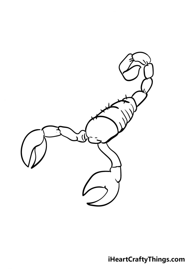 Scorpion Drawing - How To Draw A Scorpion Step By Step