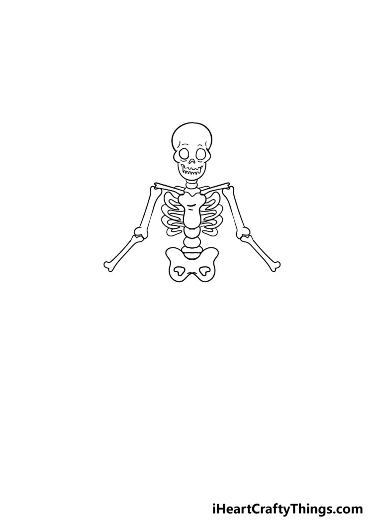 Skeleton Drawing - How To Draw A Skeleton Step By Step!