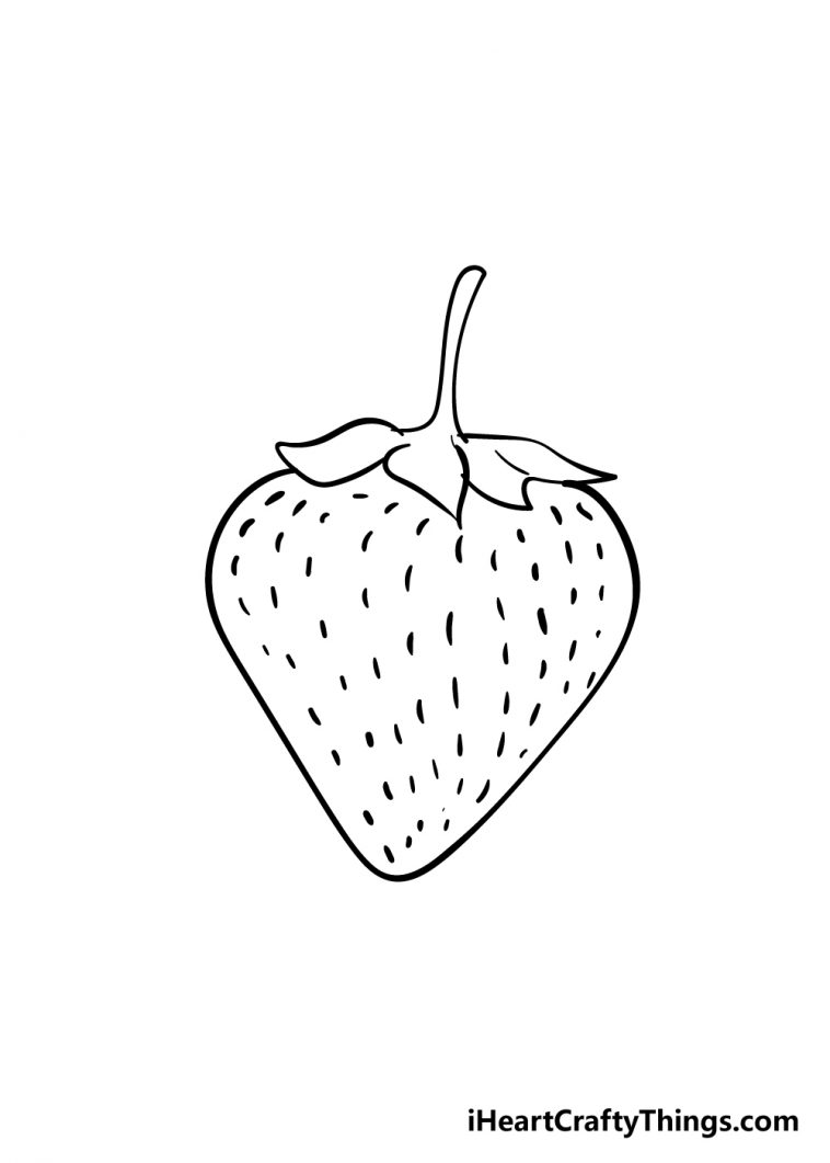 Strawberry Drawing - How To Draw A Strawberry Step By Step