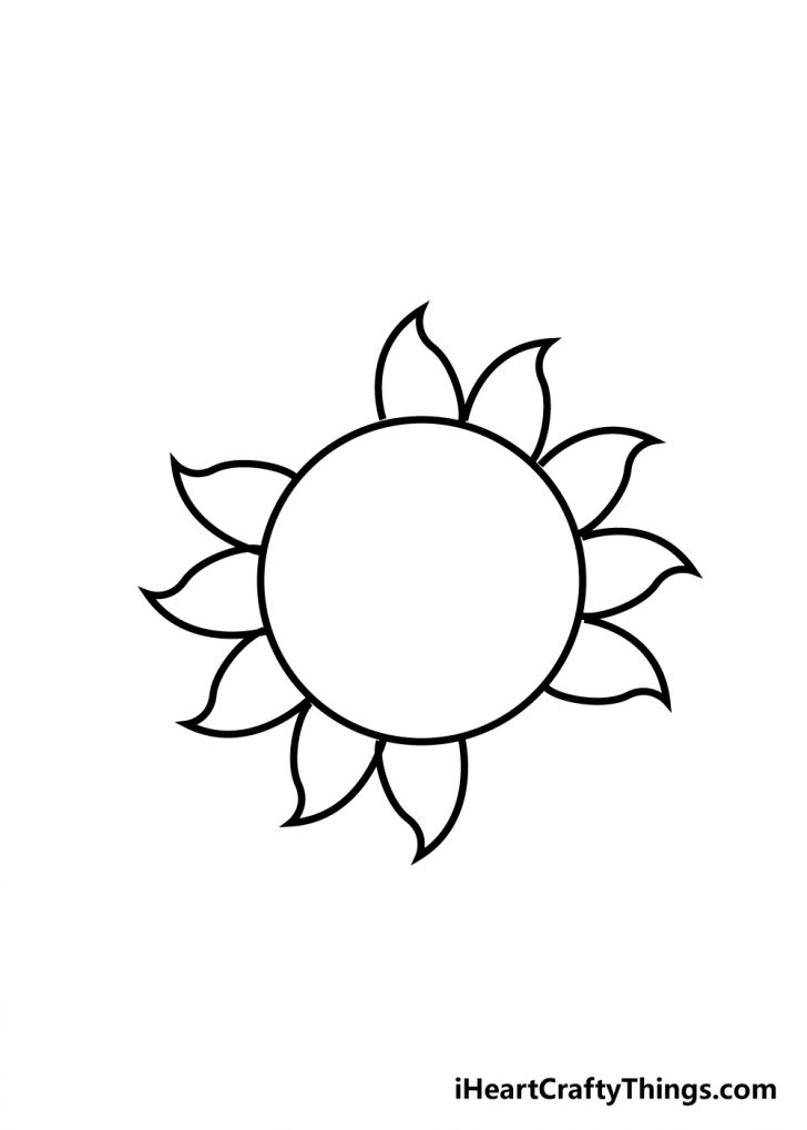 Sun Drawing - How To Draw The Sun Step By Step