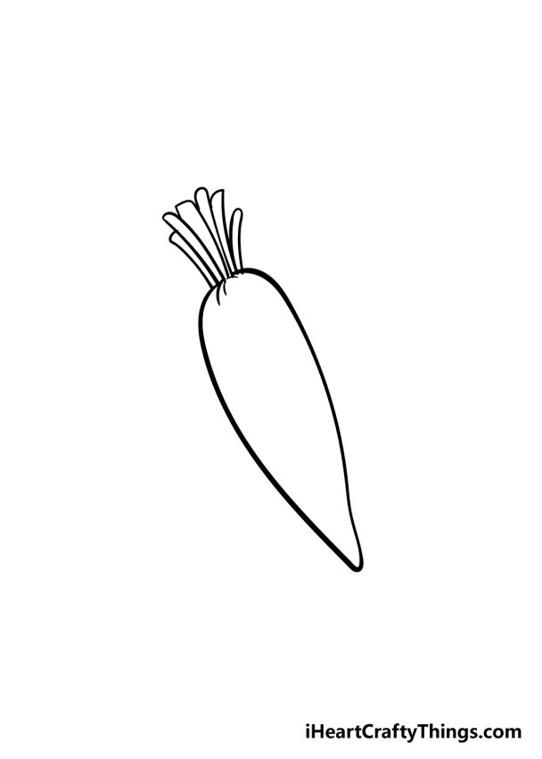 Carrot Drawing - How To Draw A Carrot Step By Step