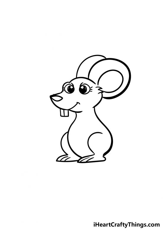 Mouse Drawing - How To Draw A Mouse Step By Step