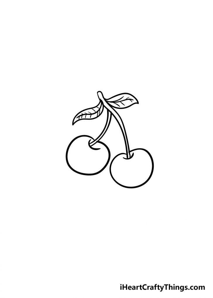 Cherry Drawing - How To Draw A Cherry Step By Step