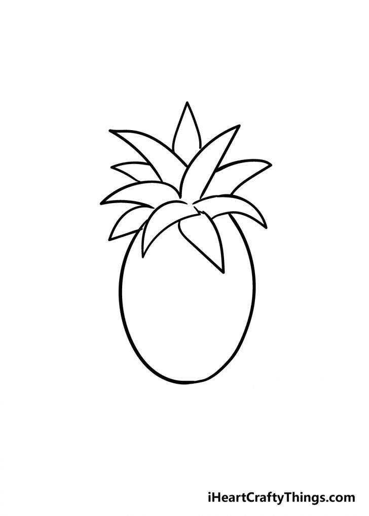 Pineapple Drawing - How To Draw A Pineapple Step By Step