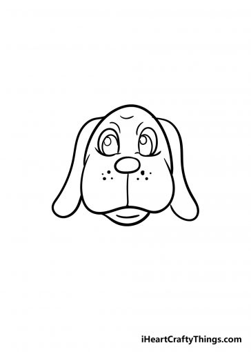 Dog Face Drawing - How To Draw A Dog Face Step By Step